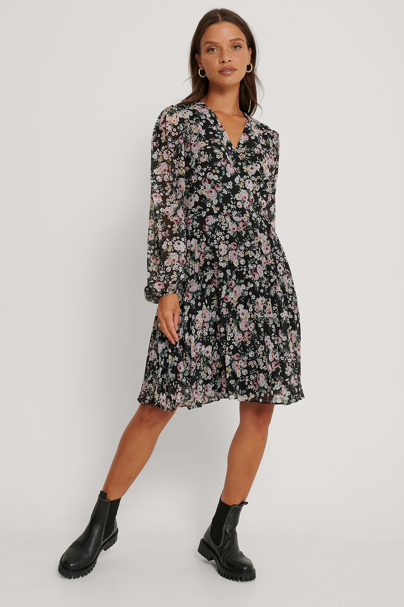 Robe Mini Plissée Multicolore | na-kd.fr